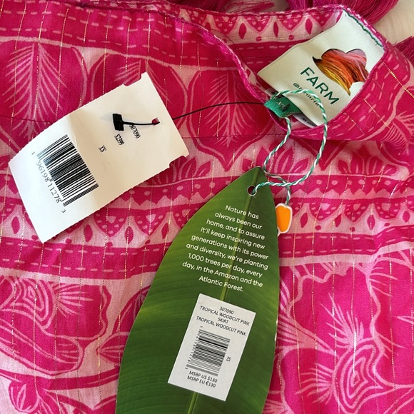 FARM Rio | Swim | Farm Rio Tropical Woodcut Tassels Pareo | Poshmark